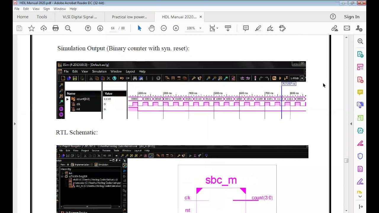 Verilog & VHDL Program for Counters (Synchronous & Asynchronous Reset ...