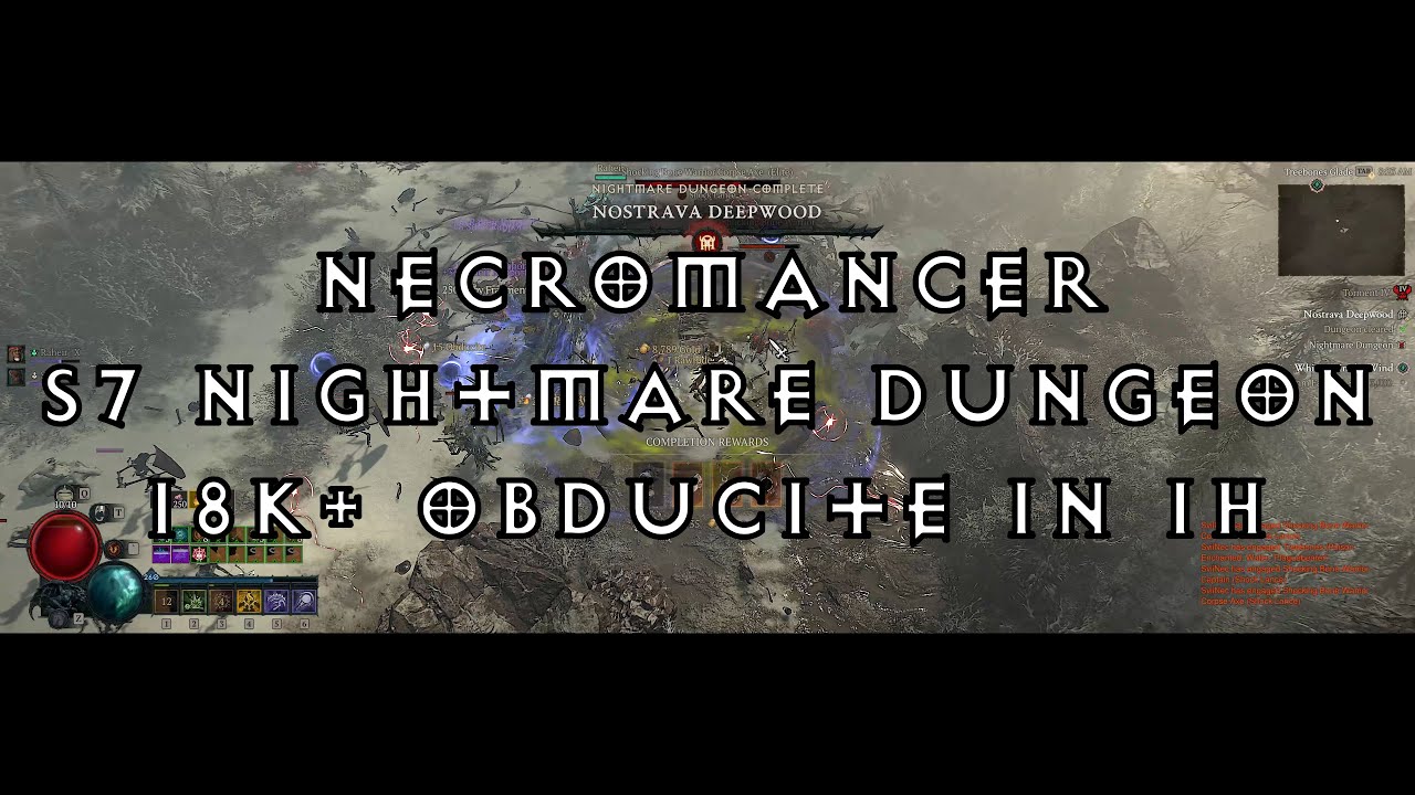 Necromancer S7 Nightmare Dungeon 18K+ Obducite in 1Hour - YouTube