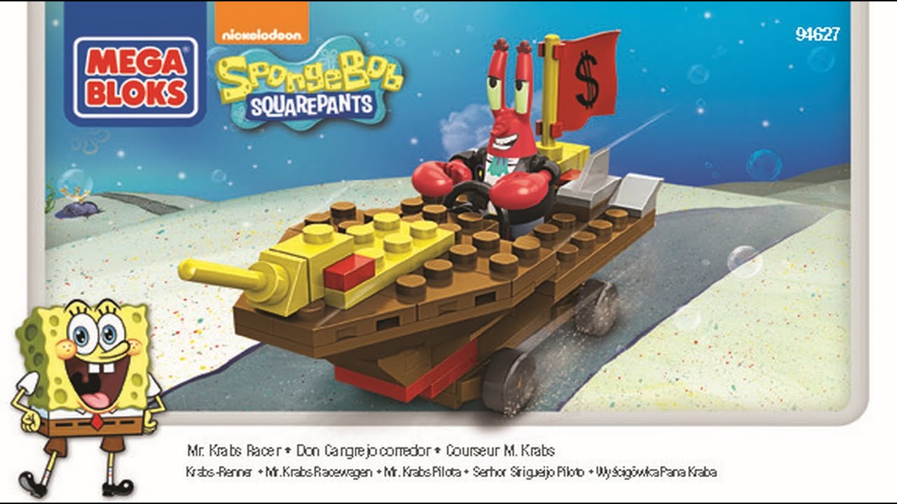 Mega Bloks Instructions | Spongebob SquarePants | CNF31 | Mr. Krabs ...