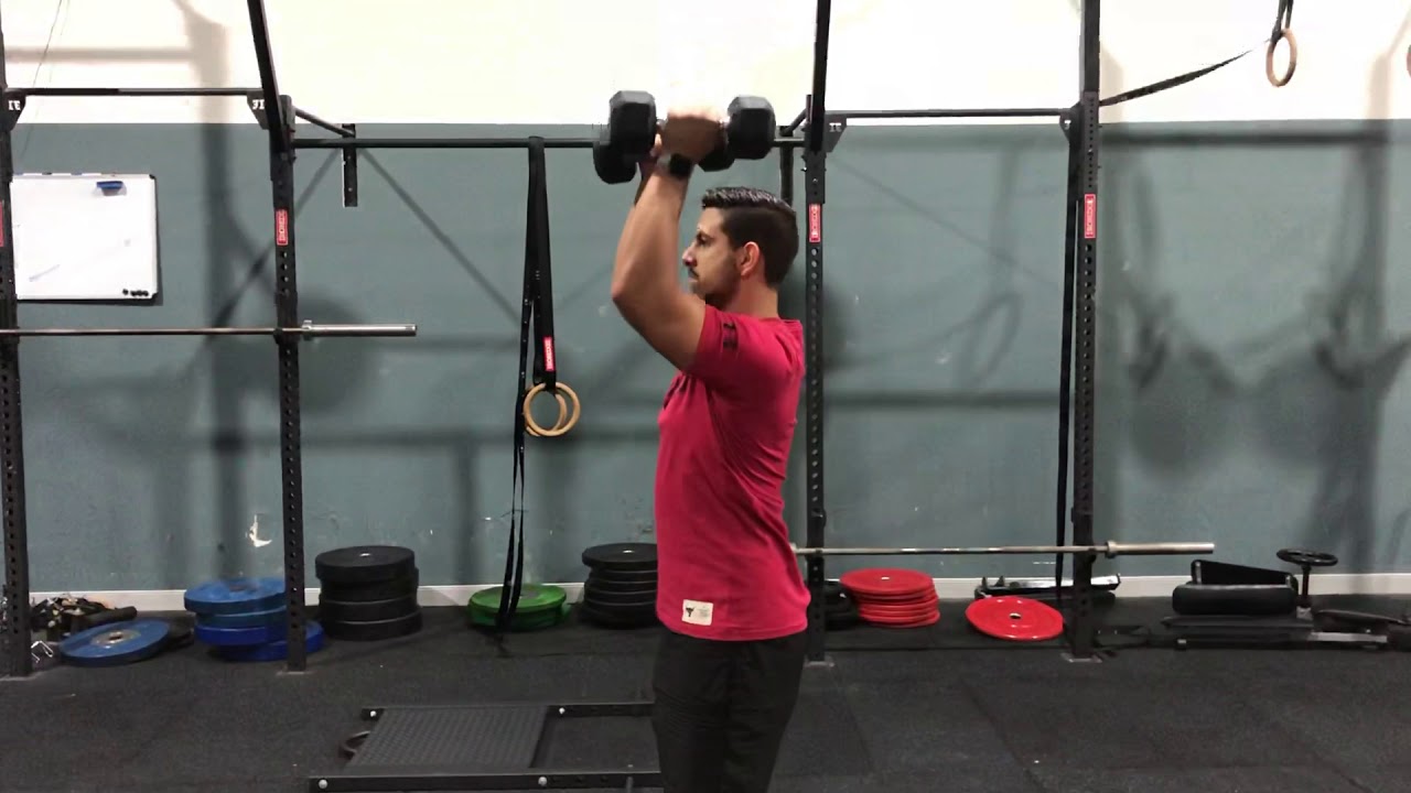 Dumbbell Curl to Overhead Press - YouTube