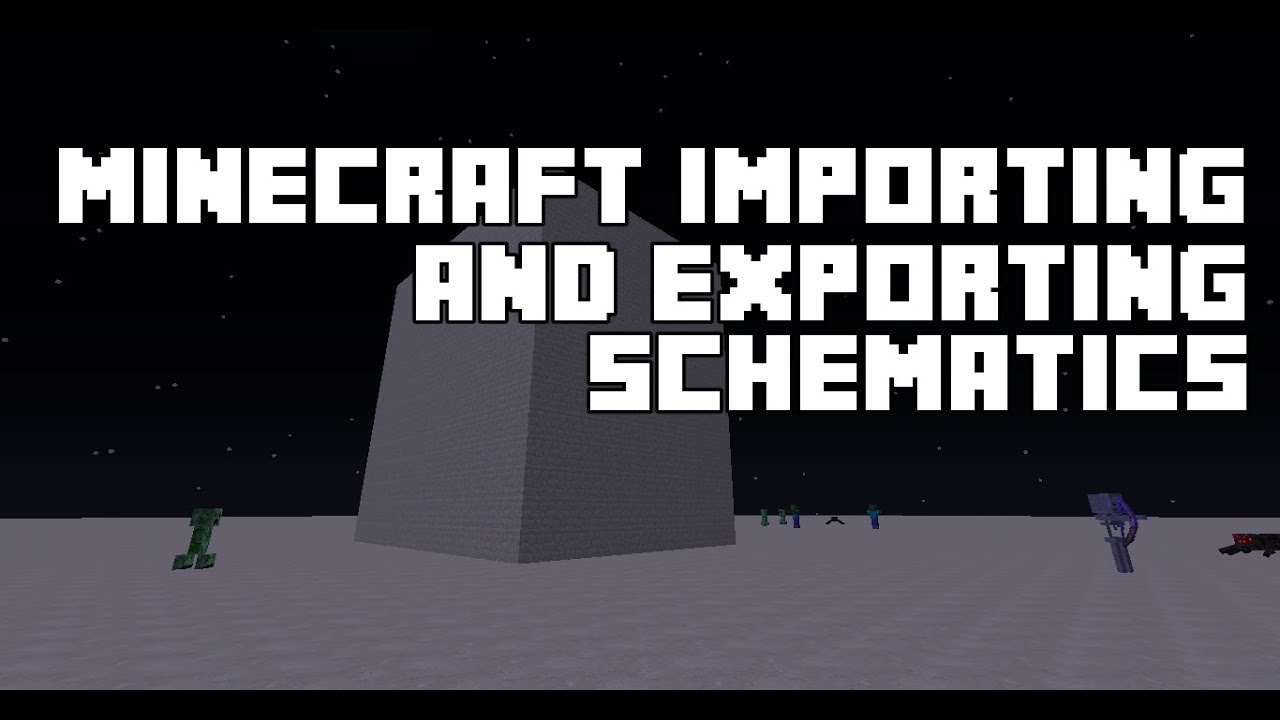 Minecraft tutorial: How to Create, Export and import schematics - YouTube