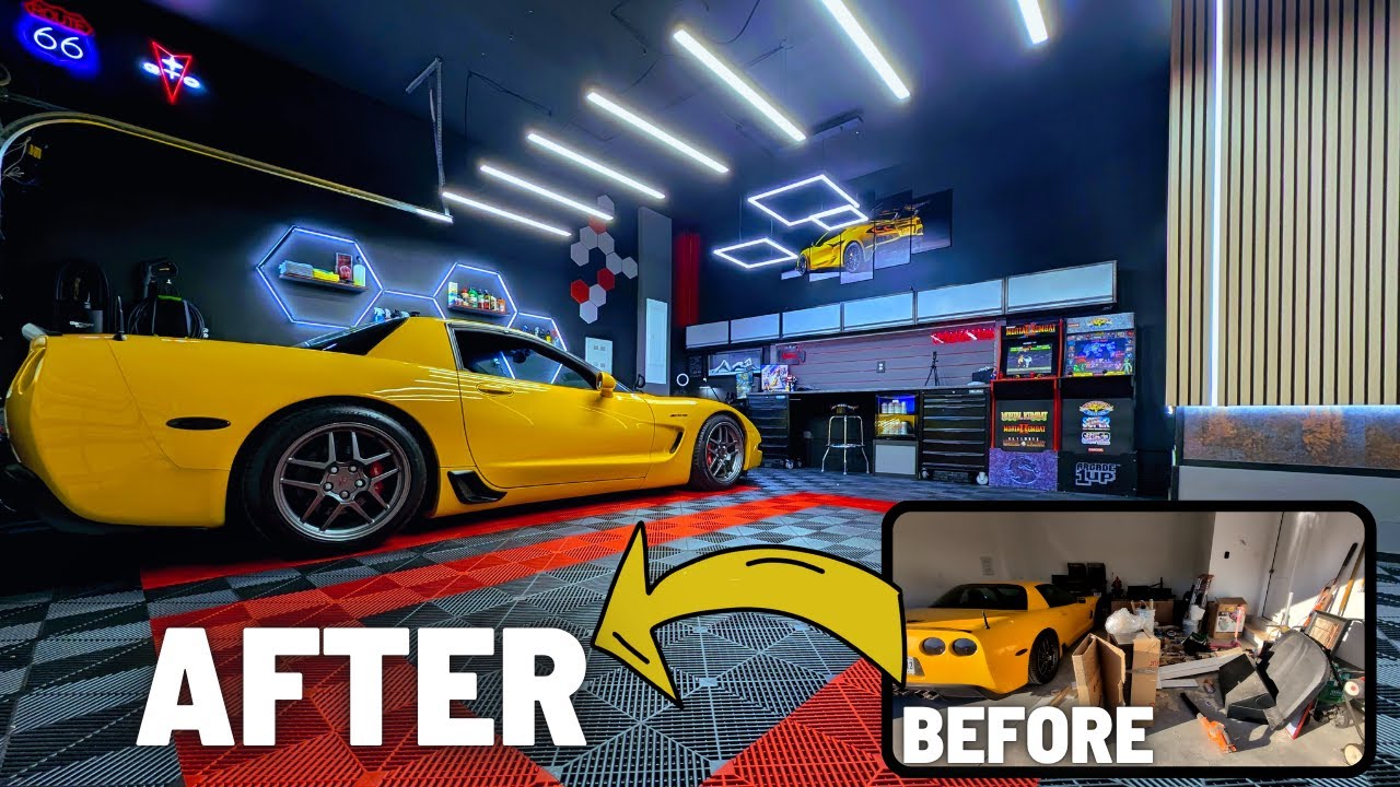 COMPLETE 22 MINUTE TIME-LAPSE GARAGE BUILD | BUDGET DIY | FROM BORING ...