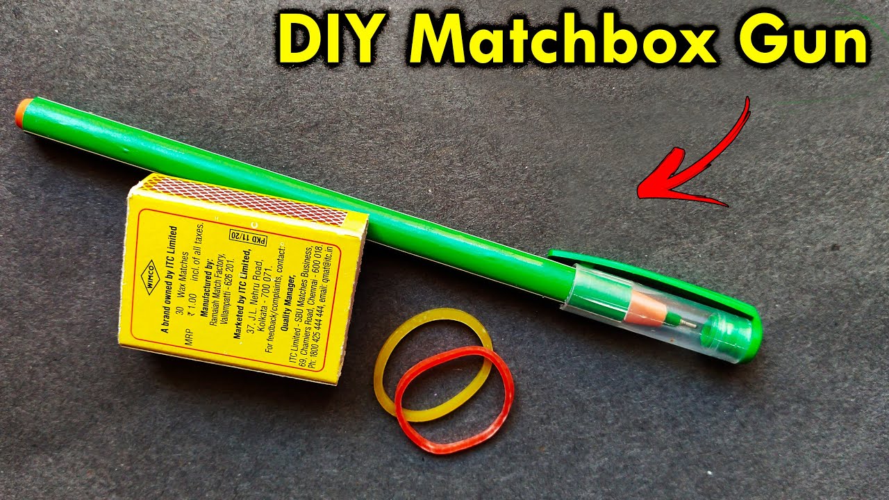 how to make gun with matches box | how to make gun at home | how to ...