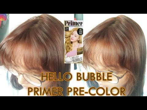 REVIEW CAT RAMBUT HELLO BUBBLE PRIMER MISE EN SCENE.. TERNYATA WARNANYA ...
