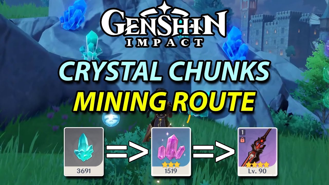 Mondstadt - My Crystal Chunk Mining Route [Genshin Impact] - YouTube