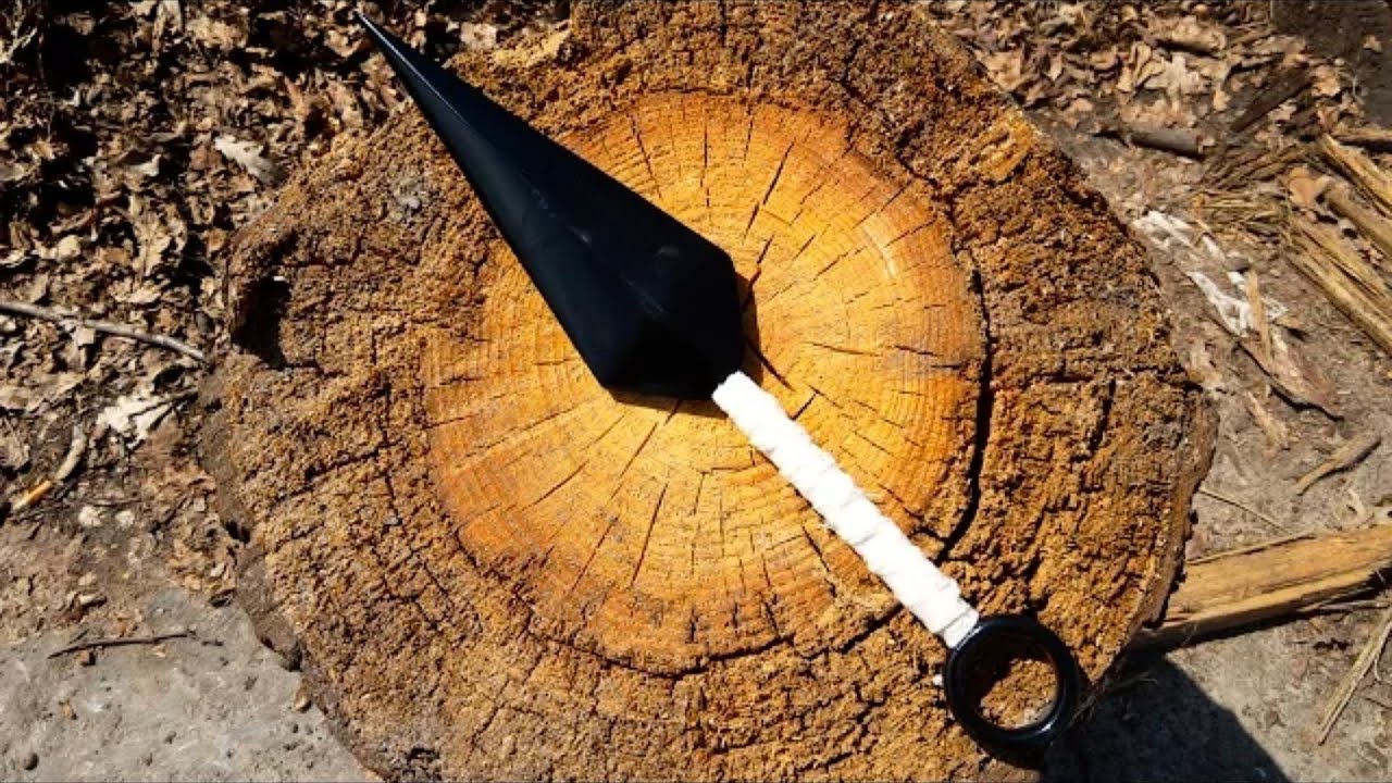 How to make wooden kunai - YouTube