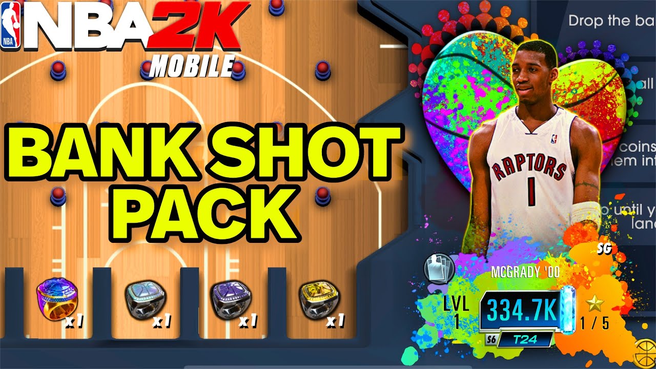 BANK SHOT PACK OPENING FOR TRACY MCGRADY ! NBA 2K Mobile - YouTube