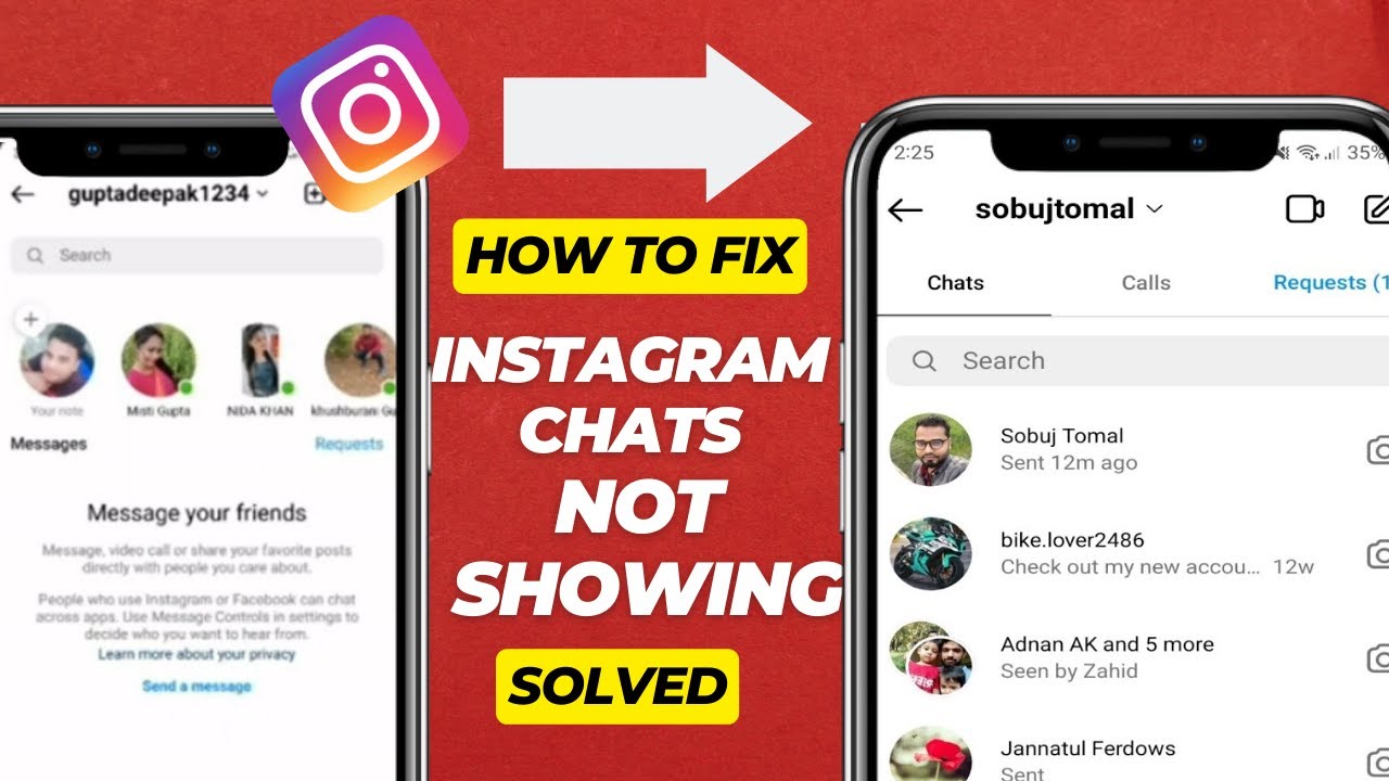 How To Fix Instagram Message Chat Not Showing 2023 - Full Guide - YouTube