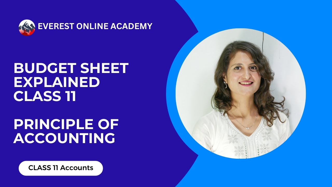 Budget Sheet Class 11 | Principles of Accounting | NEB Exam Preparation ...