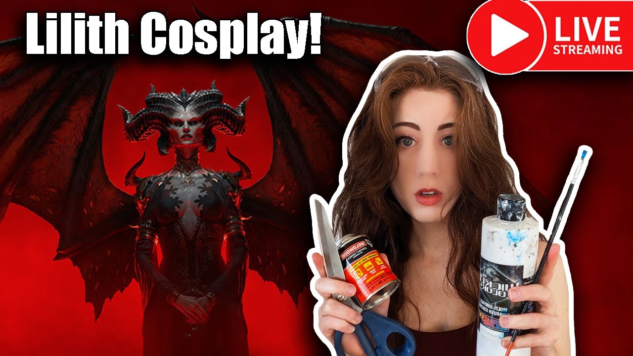 Lilith Cosplay- Diablo 4 (Episode 10) Live Crafting Stream - YouTube