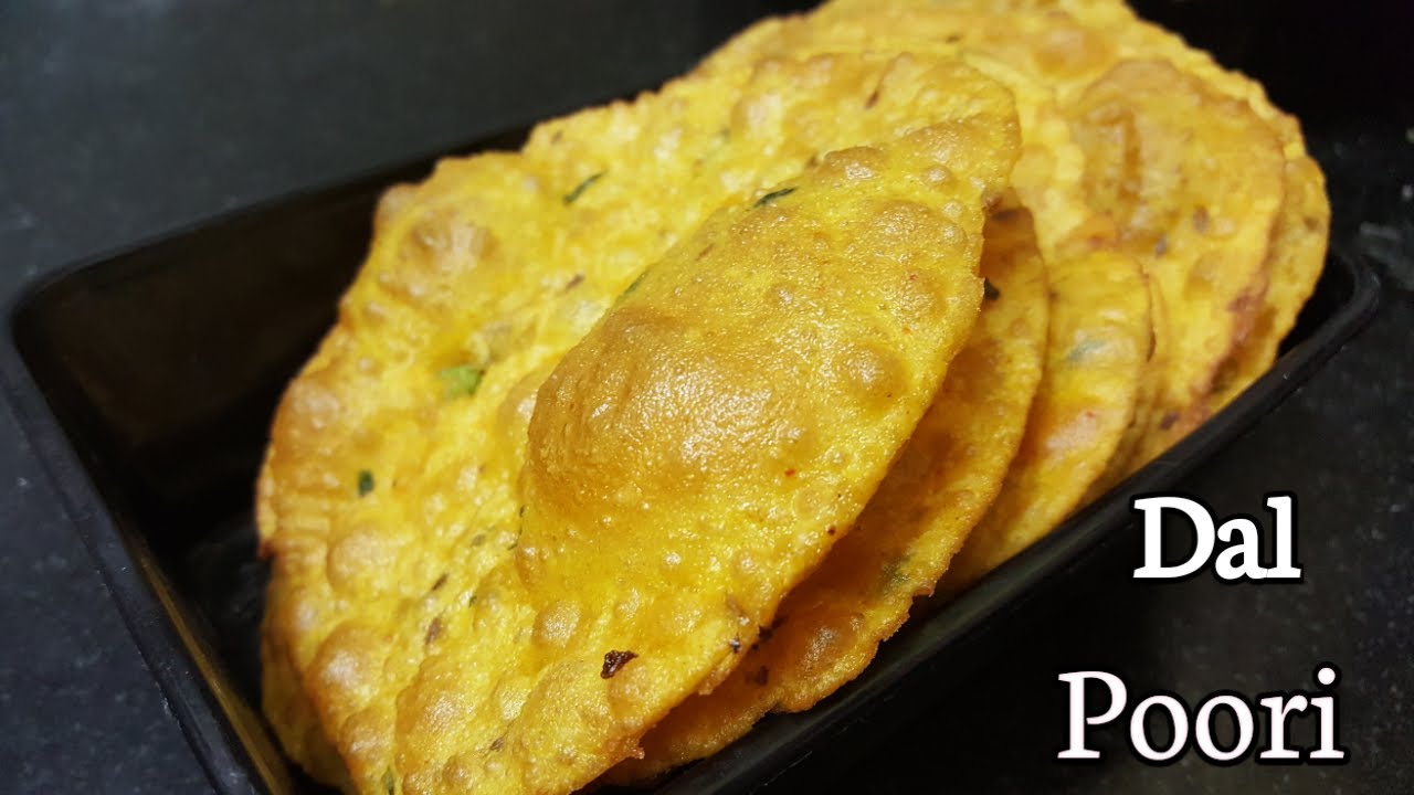 Yummy Dal Poori using wheat flour | Masala poori | Dal puri | Poori ...