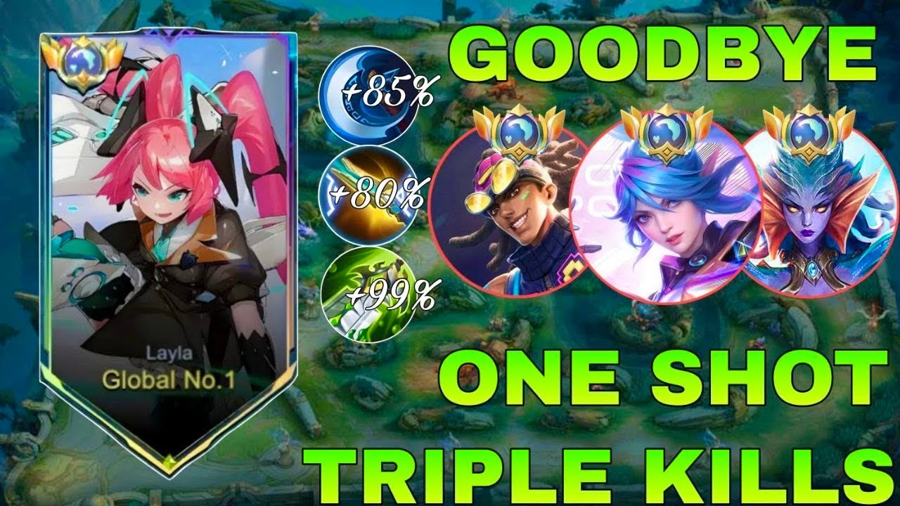 ONE HIT TRIPLE KILLS🔥 BEST BUILD LAYLA GLOBAL | COOL BUILD EMBLEM ...