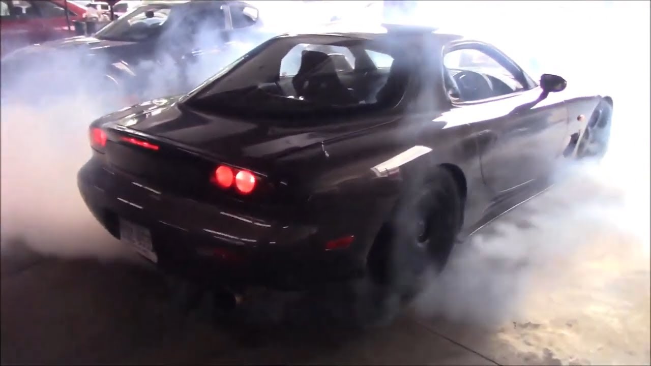20B Mazda RX7 (Burnout, Dyno Pulls, Idle and More) - YouTube