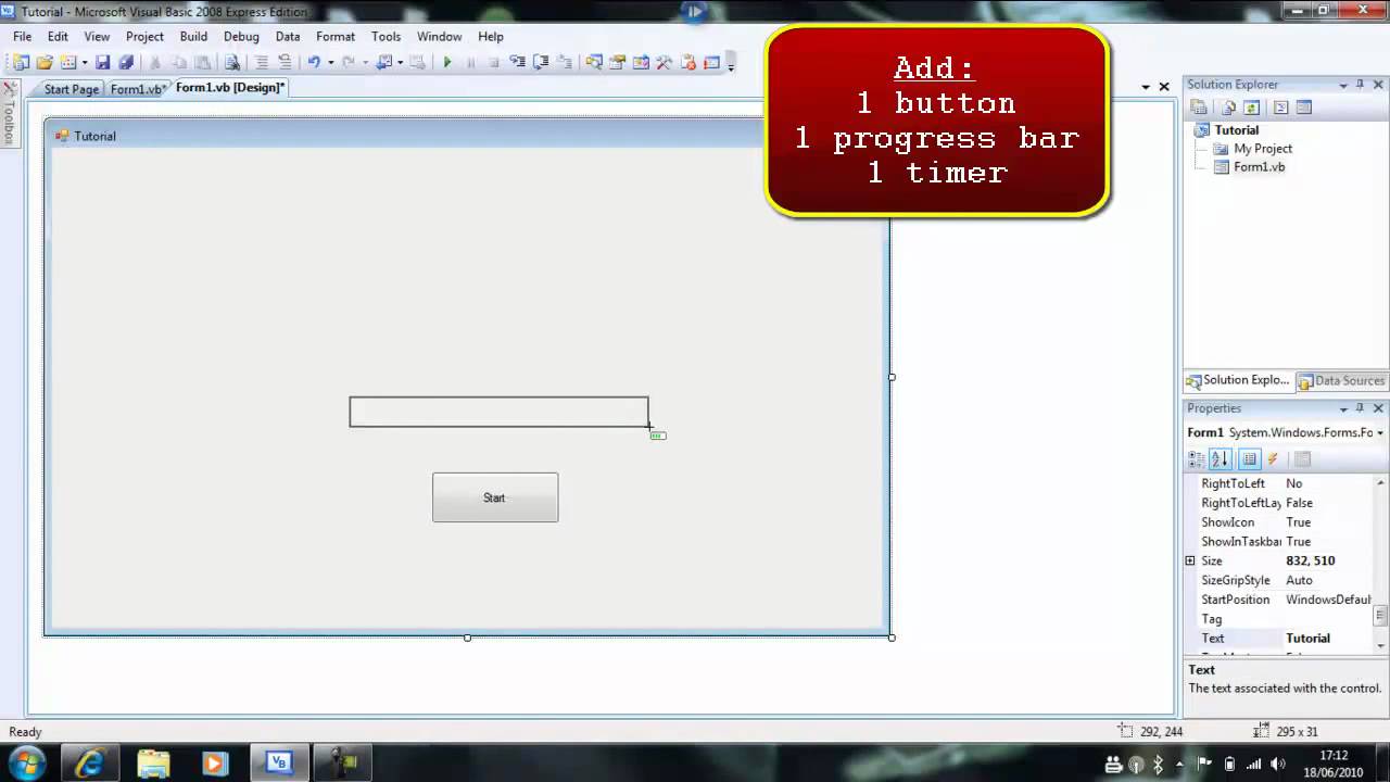 Make a Progress Bar work in Visual Basics - YouTube