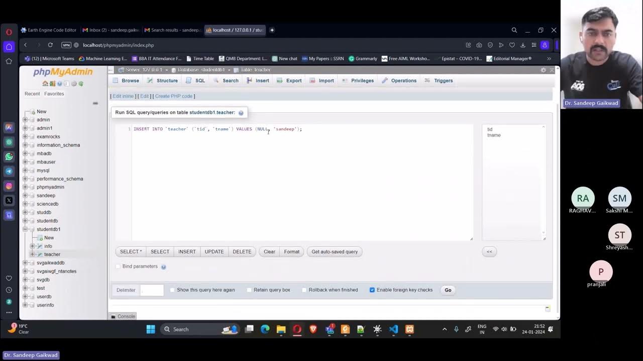 Day 5- PHP- MySQL Database connectivity - Workshop - YouTube