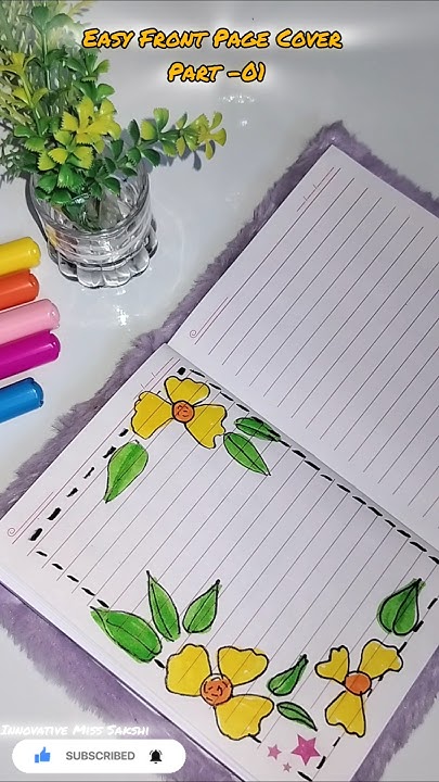 Easy Front Page Cover💡|Student project idea |Cover of File Design ...