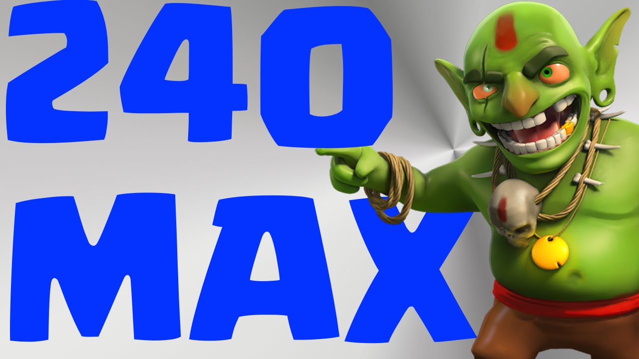 Clash of Clans 240 All Max Level 6 Goblin Raids - YouTube