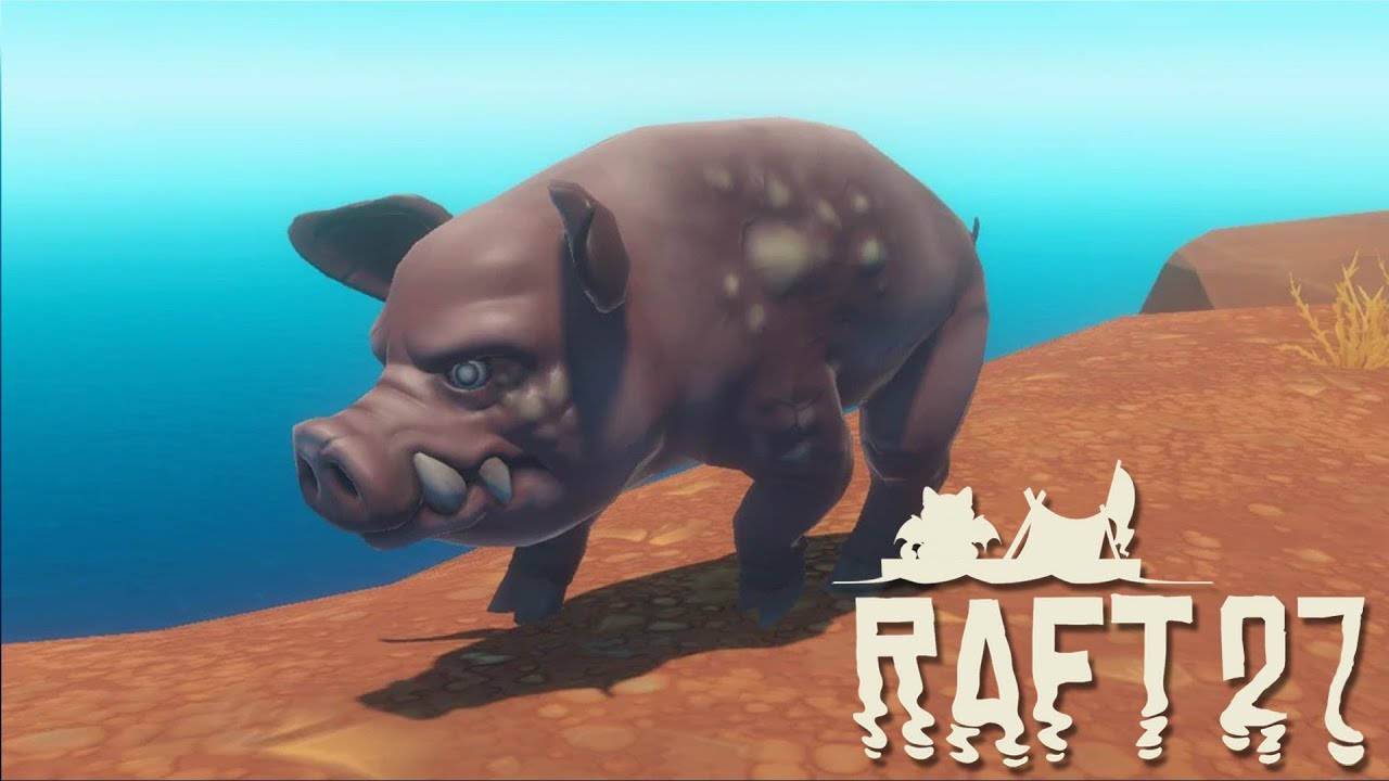 RAFT 027 🦈Nur SCHWEINE auf der Insel?! Let's Play Together - YouTube