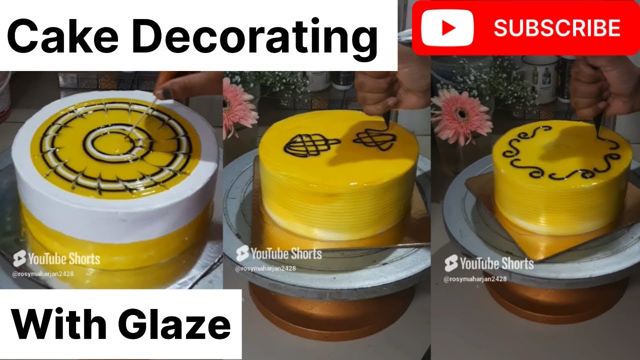 Easy Cake Decorating Ideas with Glaze | Cake Decorations | Glaze | Cake ...