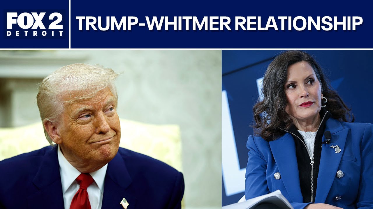Trump praises Whitmer during Oval Office visit - YouTube