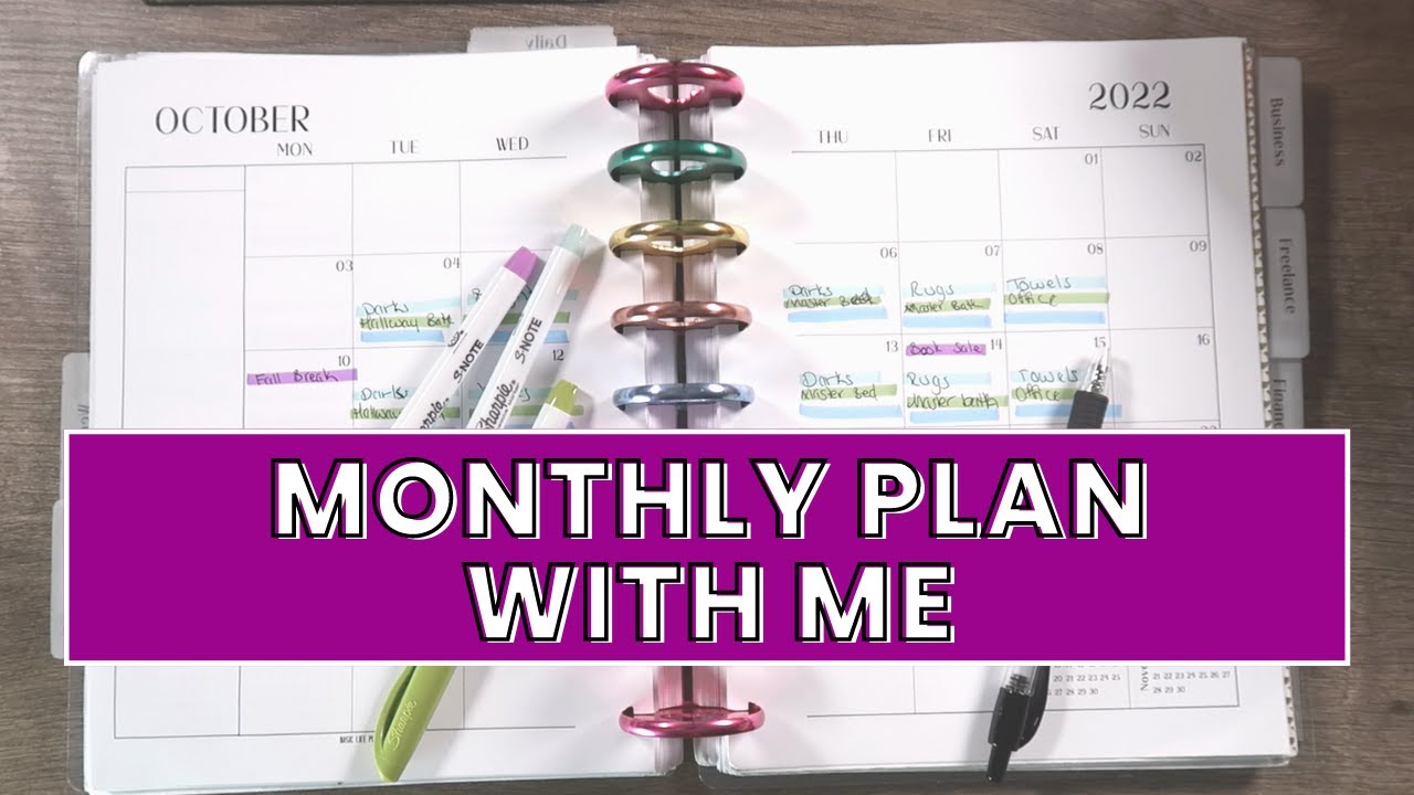 OCTOBER PLAN WITH ME | Monthly Plan With Me | How To Use A Planner ...
