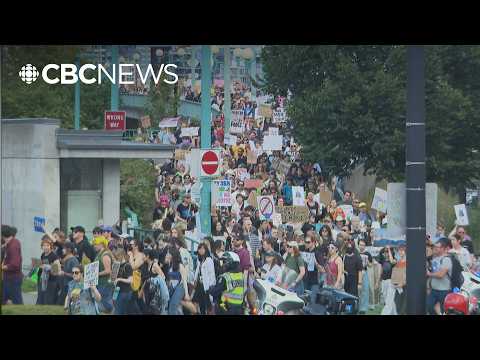 Hundreds march in Vancouver against 2 planned AI data centres