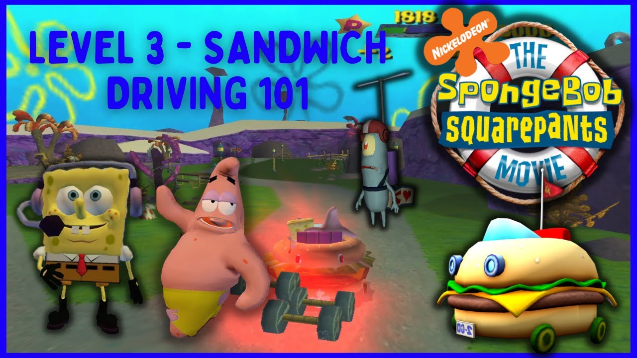 The Spongebob Squarepants Movie Game: Level 3 - Sandwich Driving 101 ...