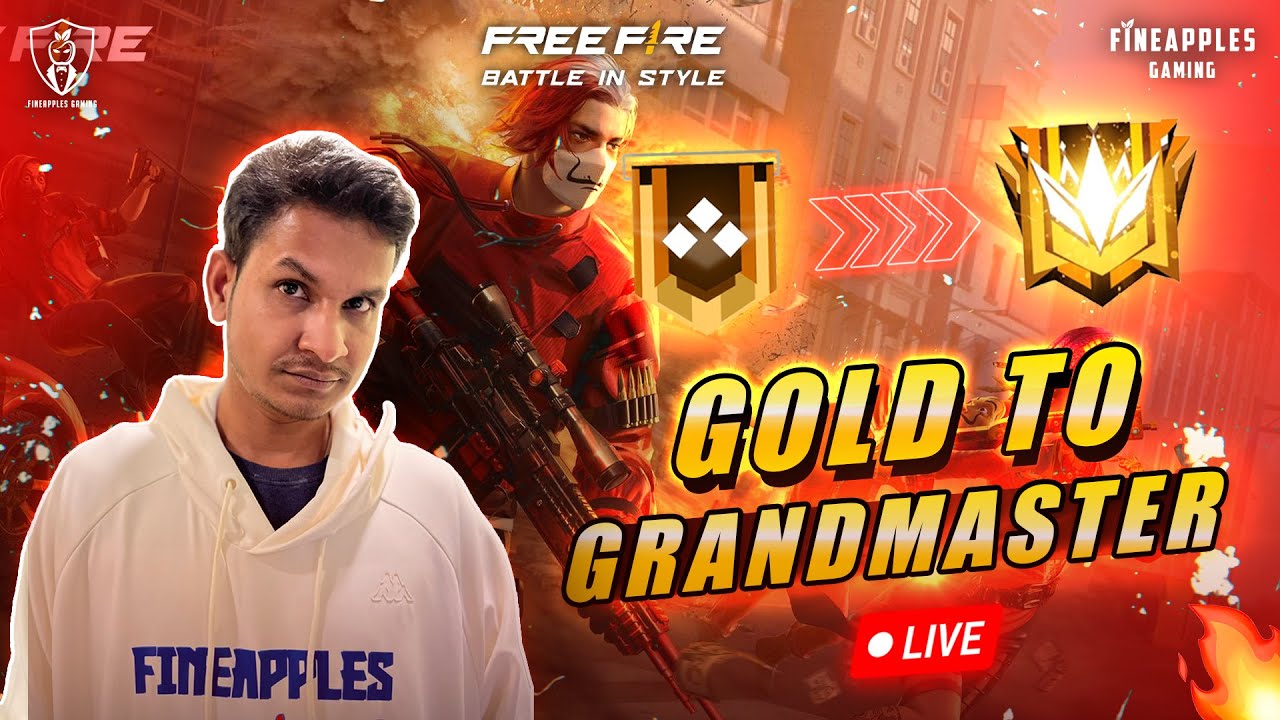 🔴[Live]Free Fire with l ft LUCIFER _Kk Rank Push To Goldmaster Top 1 ...
