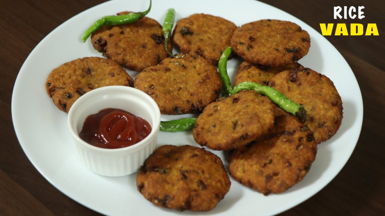 बचे हुए चावल से बनाये क्रिस्पी वडा I Leftover Rice Vada Recipe I Vada ...