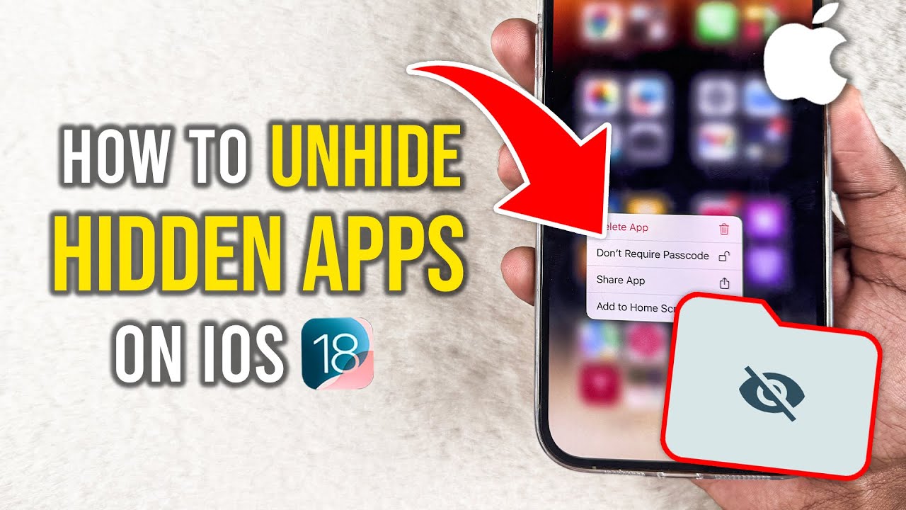 iOS 18 How To Unhide Hidden Apps - YouTube
