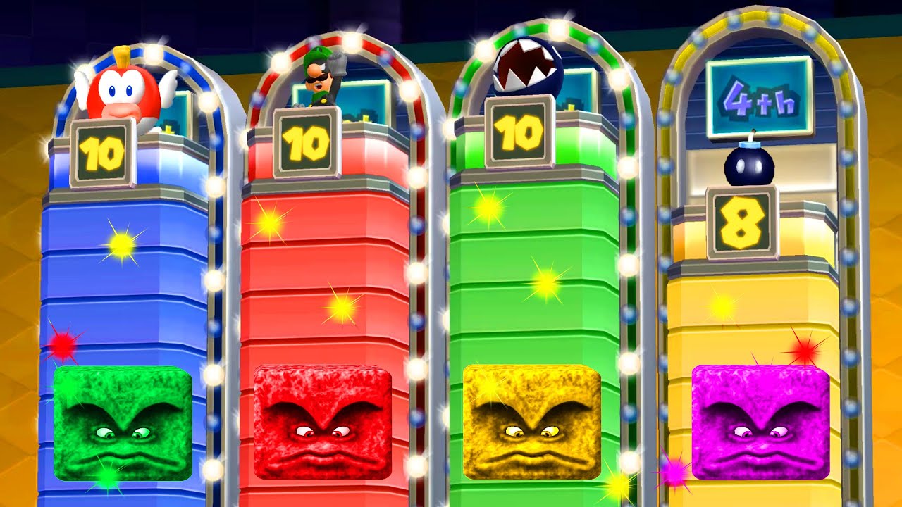 Mario Party 9 Step It Up - Cheep Cheep vs Luigi vs Chain Chomp vs King ...