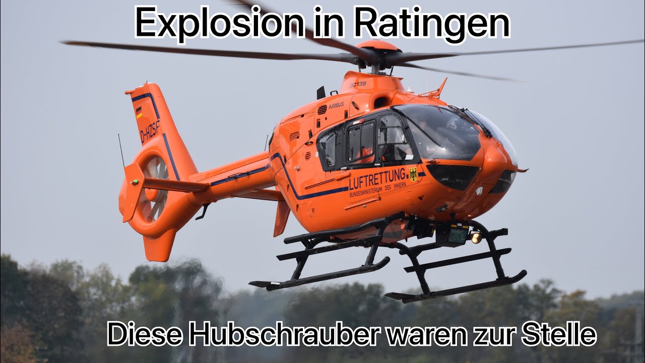 Explosion in Ratingen 11. May 2023. 6 Rettungshubschrauber im Einsatz ...