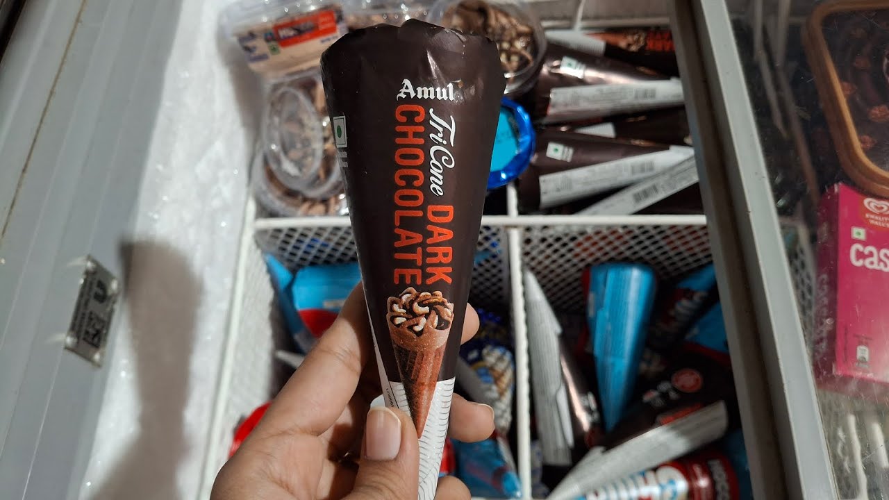 New Amul Tri Cone Dark Chocolate lover's🫠 #icecream #shorts #love # ...