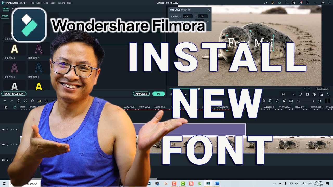 How to install new Font in Filmora 11 - YouTube
