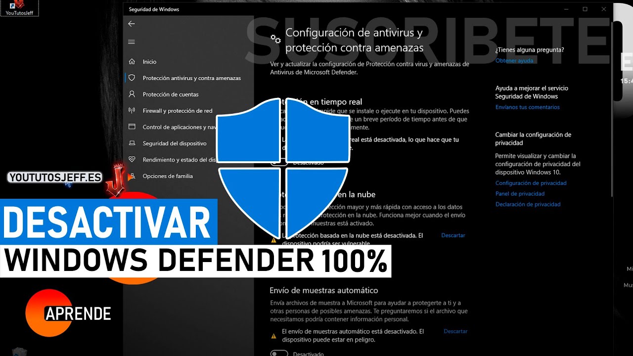 Como Desactivar Windows Defender Windows 10 🔵 - YouTube