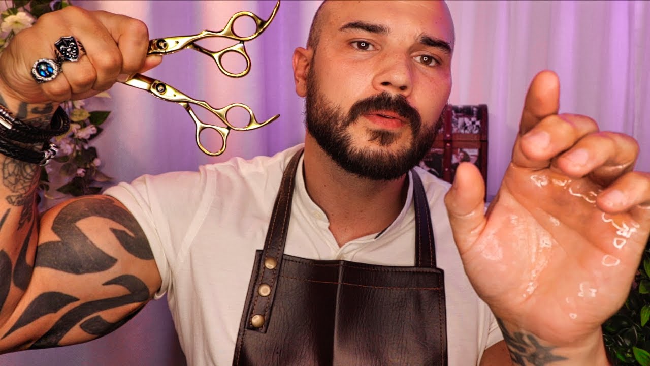 Relaxing ASMR Haircut & Gentle Face Treatment 💆🏻‍♂️ Safest Place in ...