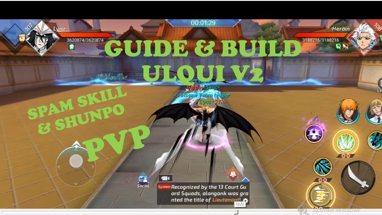 TIPS CHARACTER BUILD & GUIDE ULQUI V2 | BLEACH MOBILE 3D - YouTube