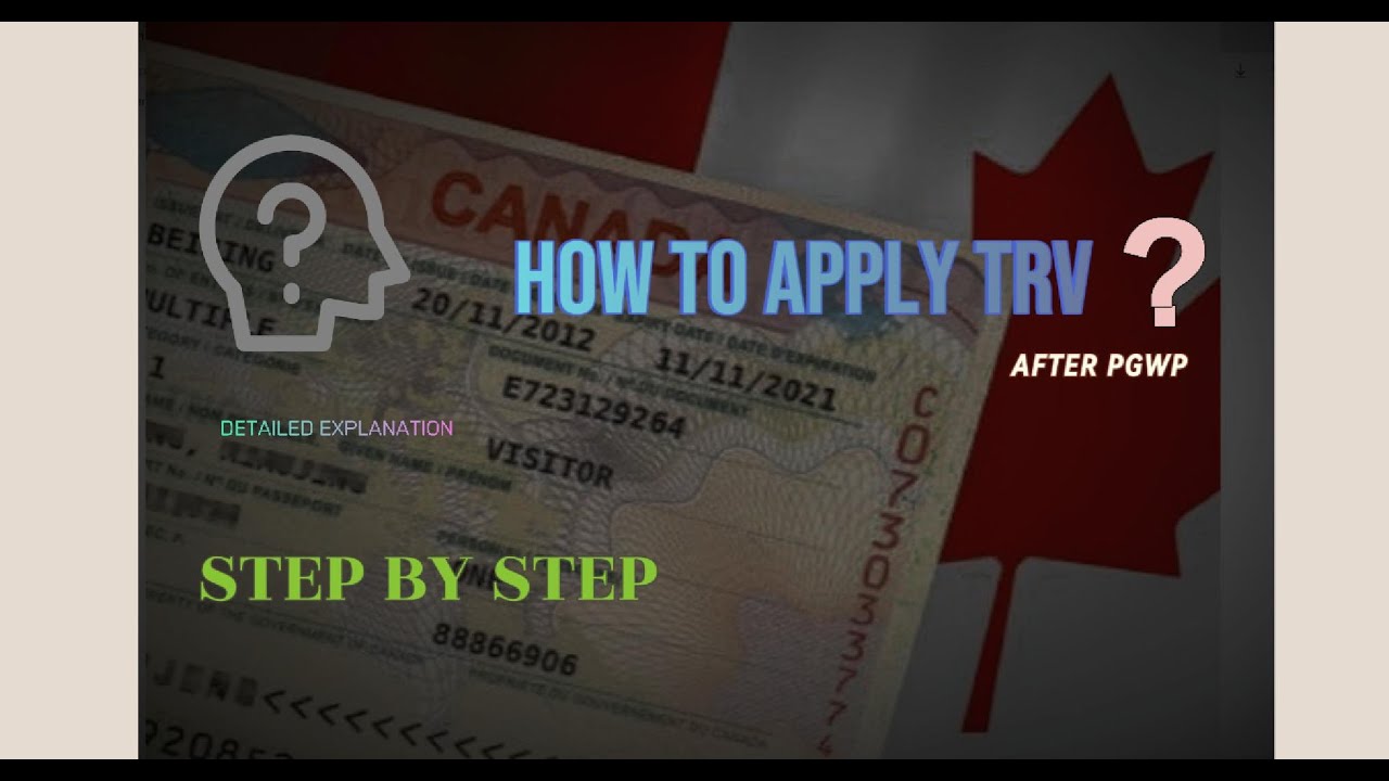 HOW TO APPLY TRV ( TEMPORARY RESIDENT VISA) - YouTube