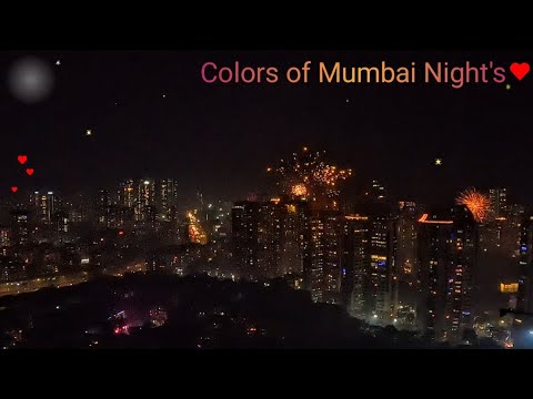 Beautiful Mumbai Night | Spectacular | fireworks | colorful lights # ...