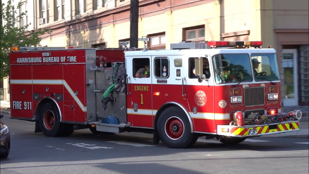 Harrisburg Bureau of Fire Engine 1 Responding - YouTube