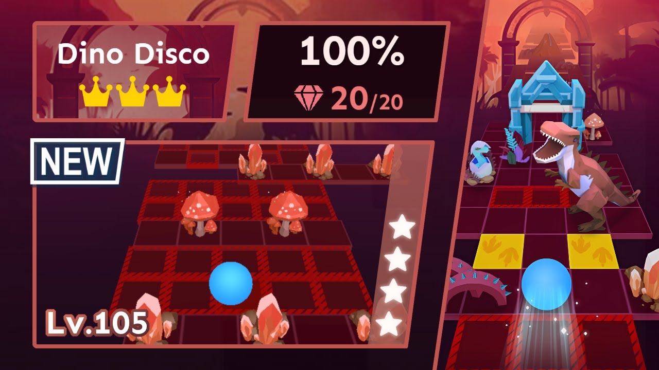 Rolling Sky - Dino Disco [Perfect Way] - YouTube