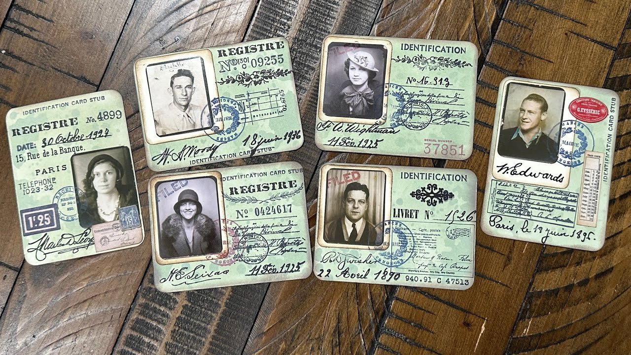 Craft With Me - Let’s Make Vintage ID Cards - YouTube
