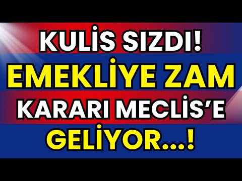 KULİS SIZDI: EMEKLİ KARARI MECLİS'E GELİYOR! SEYYANEN ZAM DAVASI - 28 BİN TL SINAVI!