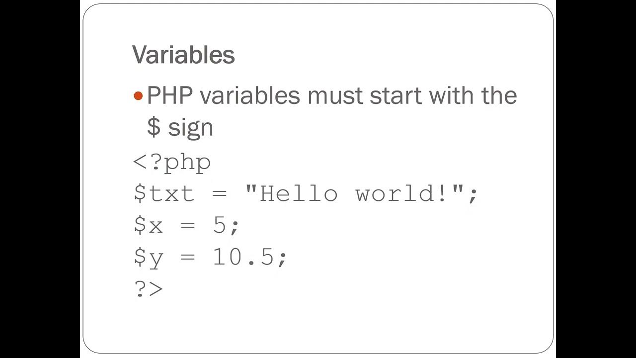 PHP structure - YouTube