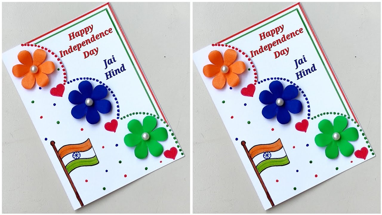 DIY Independence day Card/Independence day Card making ideas/How to ...