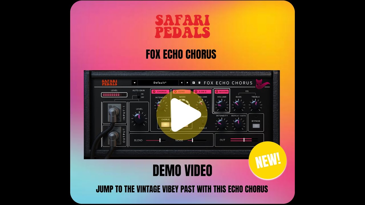 Safari Pedals - Fox Echo Chorus - Demo 001 - YouTube