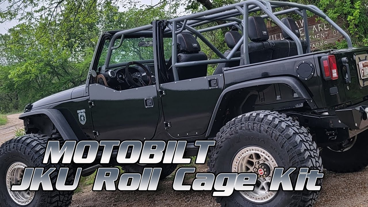 Finished our MotoBilt JKU Roll Cage Install - YouTube