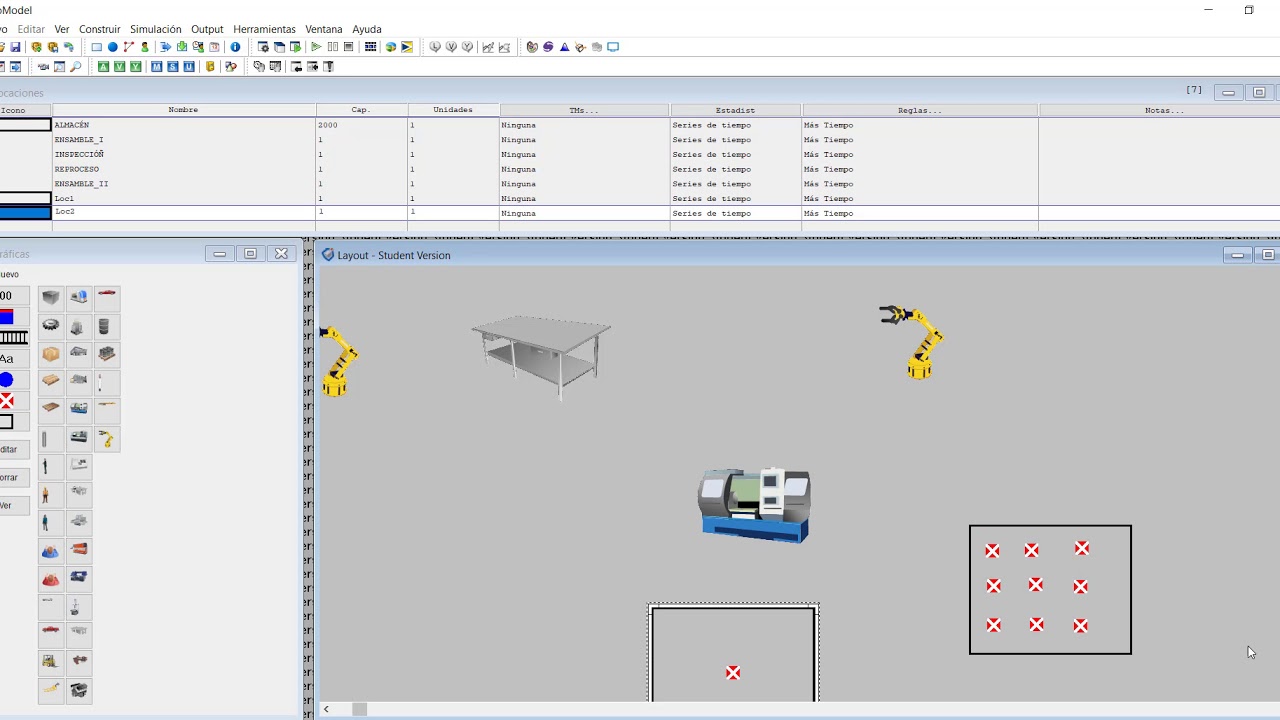 Construcción de locaciones en PROMODEL ( Caso práctico parte 1) - YouTube