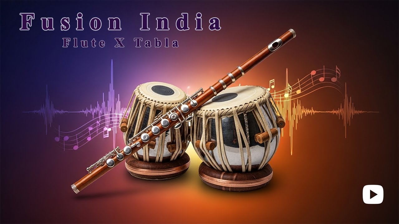 Indian Fusion Music | Flute 🎶 + Tabla | Relaxing Instrumental ...