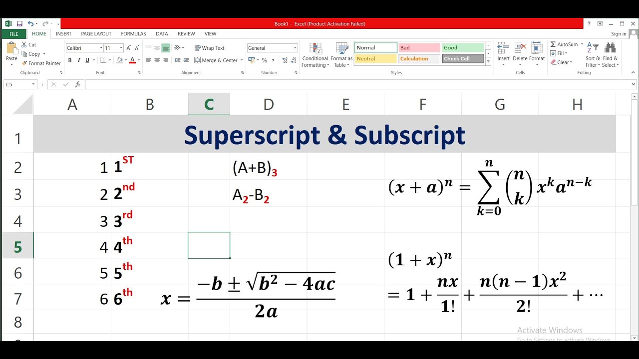 Superscript And Subscript In Excel How To Make Power In Excel Square And Cube In Excel YouTube Superscript And Subscript In Excel How To Make Power In Excel Square And Cube In Excel YouTube